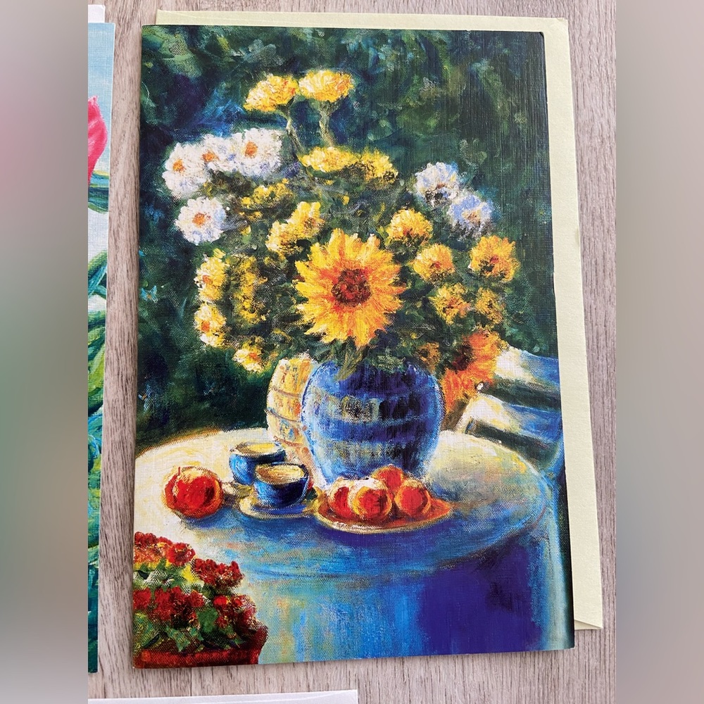 Vintage Blank Inside Cards Flowers Art Mothers Day Se… - Gem